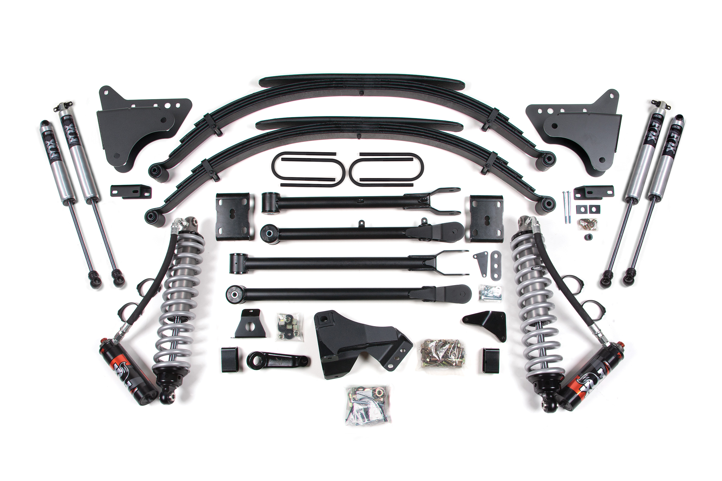 4 Inch Lift Kit w/ 4-Link | FOX 2.5 Coil-Over Conversion | Ford F250 ...