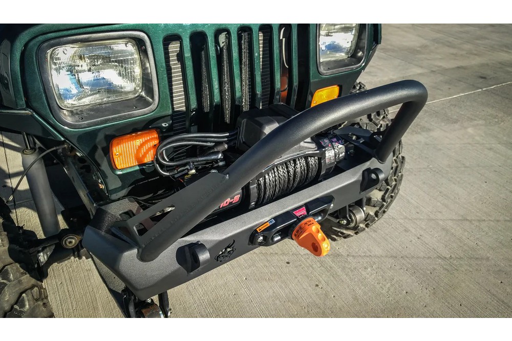 Pyro Stubby Front Bumper with Flat Top Stinger | Jeep Wrangler CJ/YJ/T ...
