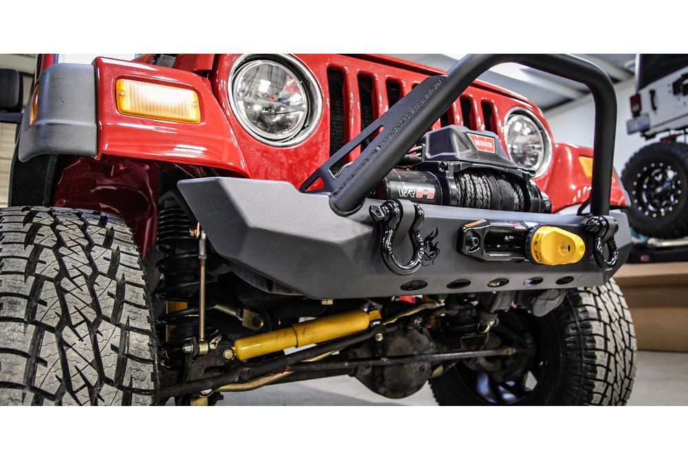 Pyro Mid-Width Front Bumper with Flat Top Stinger | Jeep Wrangler CJ/Y ...