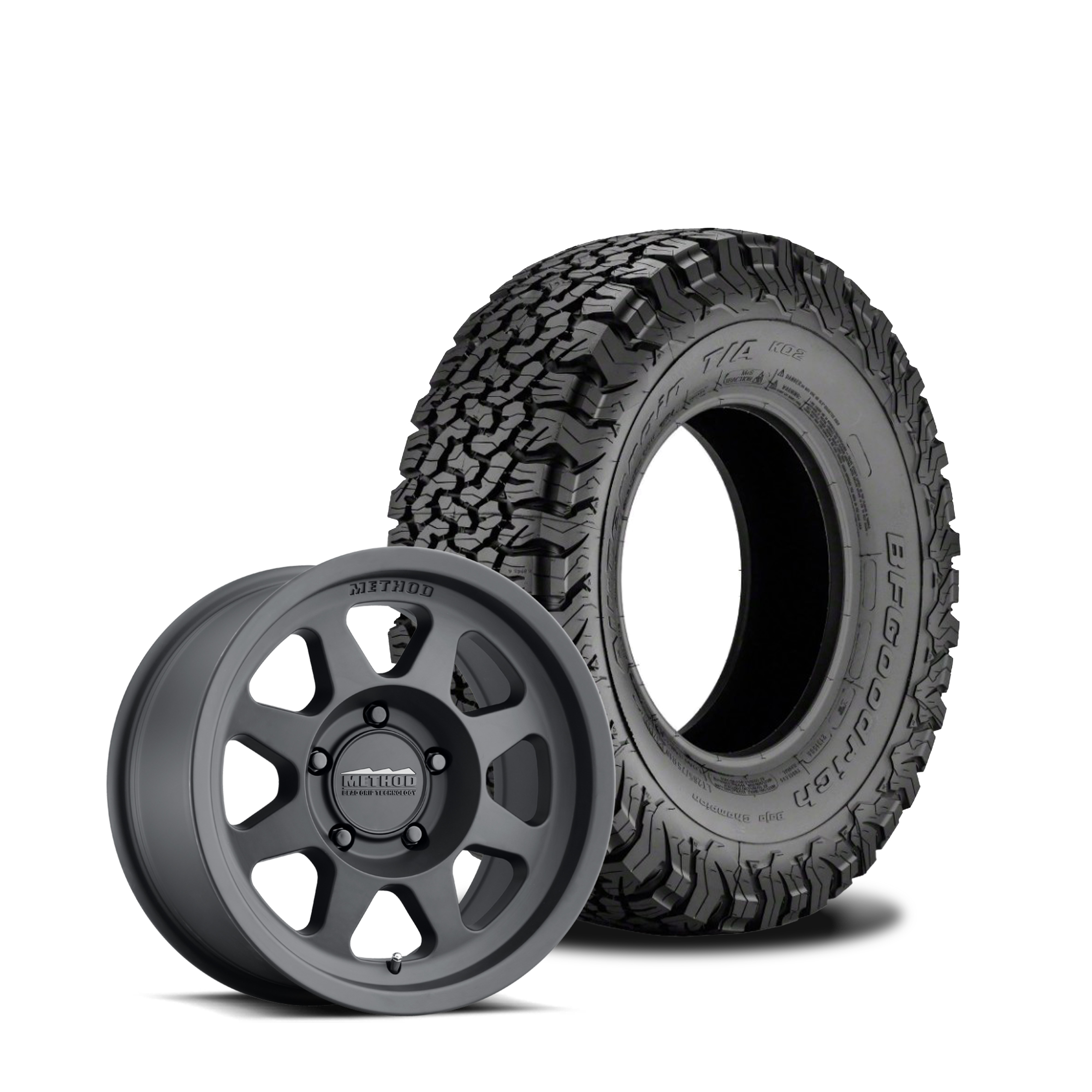 Method 701 17x8.5 Matte Black 5x5 | BFG KO2 315/70R17 All Terrain KO2 ...
