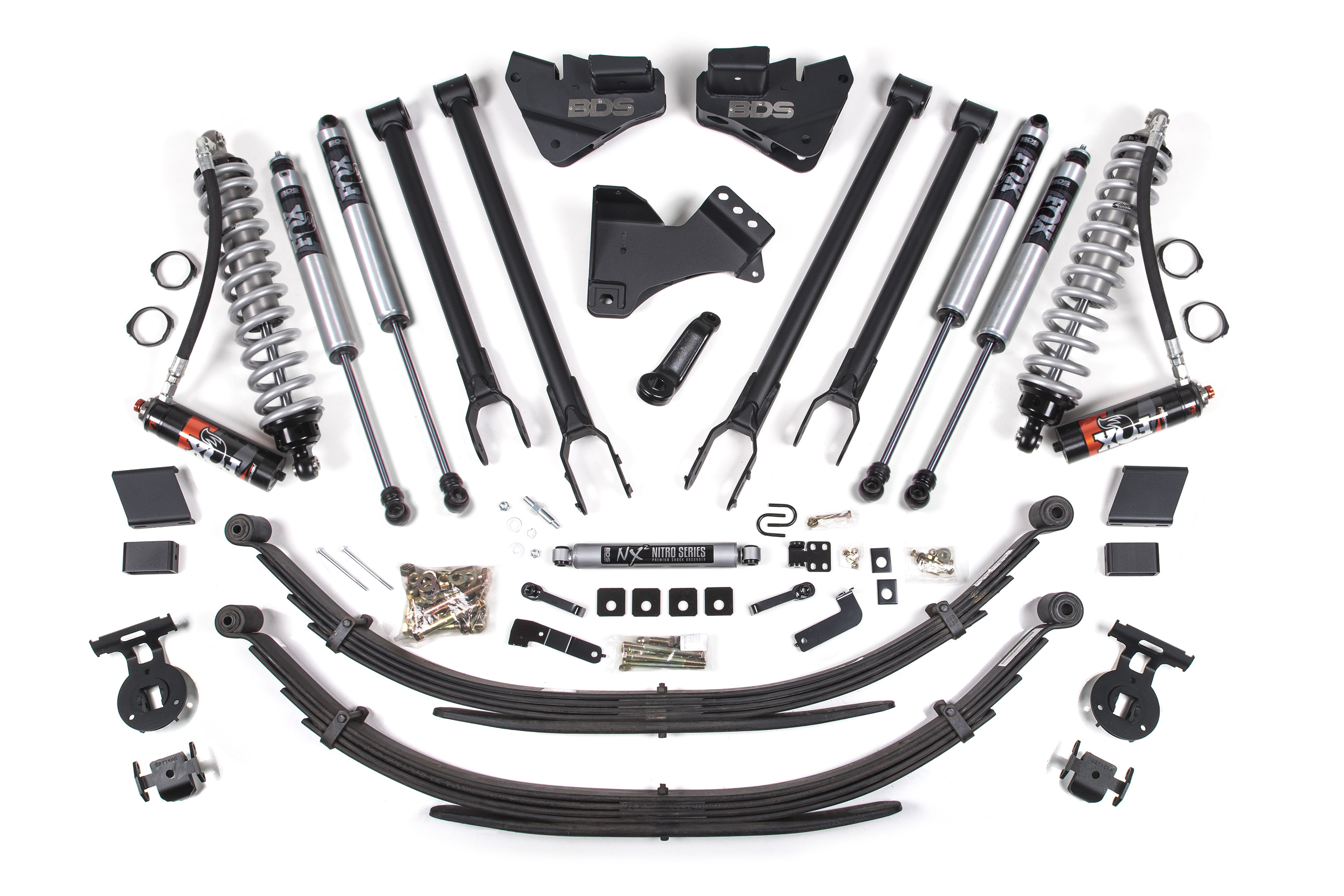 4 Inch Lift Kit w/ 4-Link | FOX 2.5 Performance Elite Coil-Over Conver ...