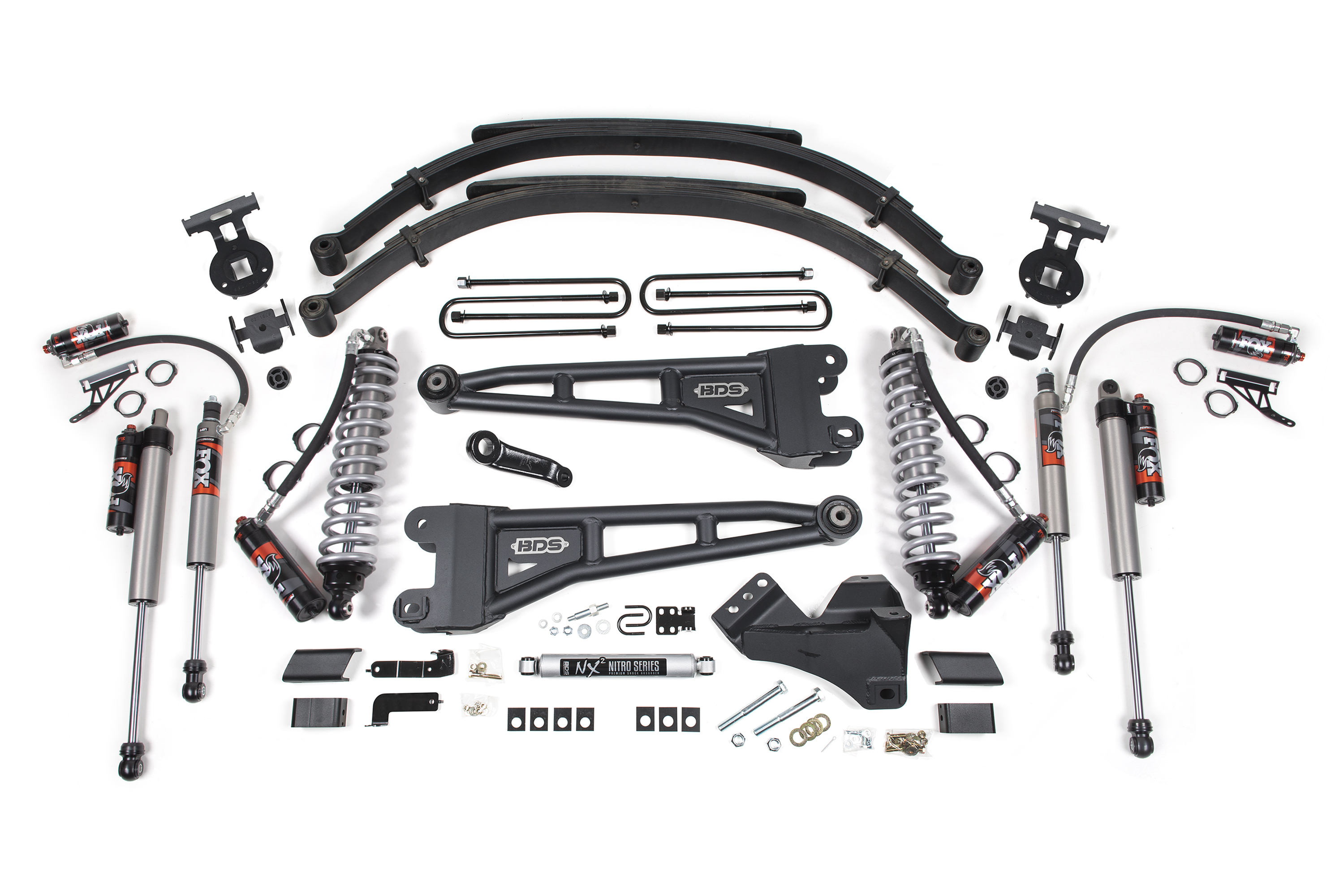 6 Inch Lift Kit w/ 4-Link | FOX 2.5 Performance Elite Coil-Over Conver ...