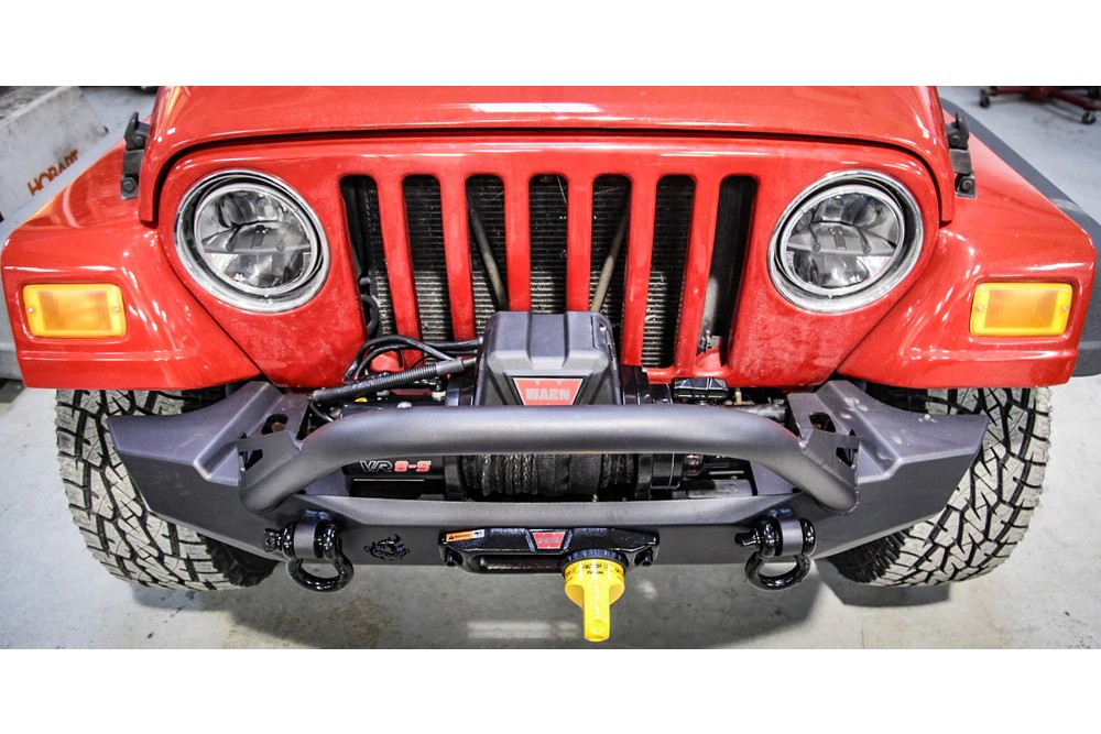 Pyro Mid-Width Front Bumper with Flat Top Stinger | Jeep Wrangler CJ/Y ...