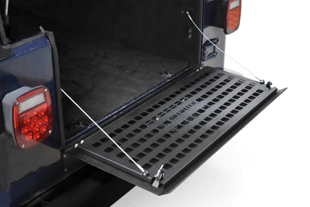 Drop Down Tailgate with Molle Rack | Jeep Wrangler YJ/TJ – CrawlTek ...