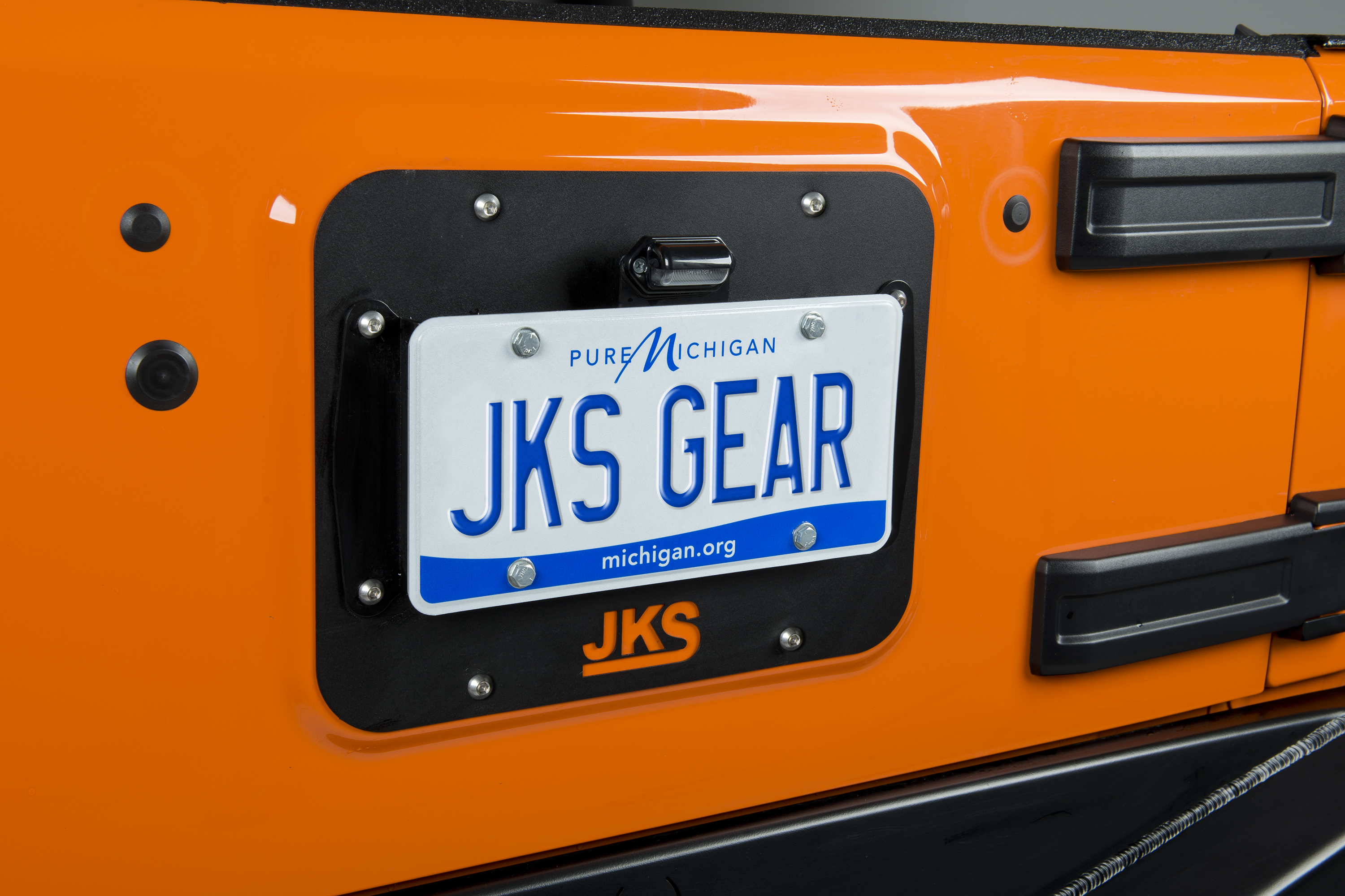 License Plate Relocation Kit w/Light | Wrangler JK – JKS Manufacturing